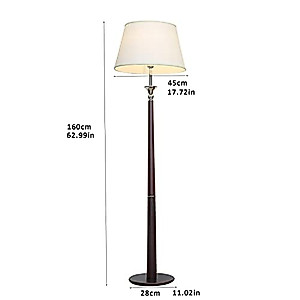 GRFIT Indoor Floor Lamp American Country Floor Lamp Modern Chinese Wood Living Room Bedroom Hotel Lobby Floor Light Luxury LED Table Lamp Standing Reading Lamps