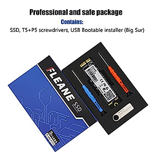 FLEANE FM13A 1TB PCIE 3.0x4 NVME SSD with DIY Tools for MacBook Air A1465 A1466 (2013-2017), MacBook Pro Retina A1398 A1502 (Late 2013-Mid 2015), iMac A1419 A1418 (2013-2017)