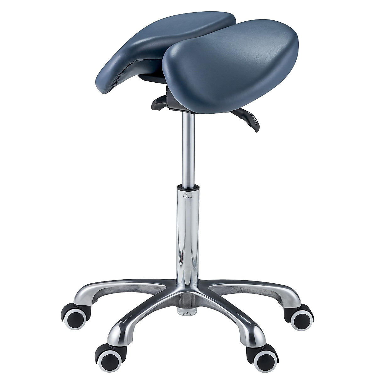 Master Massage Berkeley Ergonomic Split Style Saddle Stool in Royal Blue