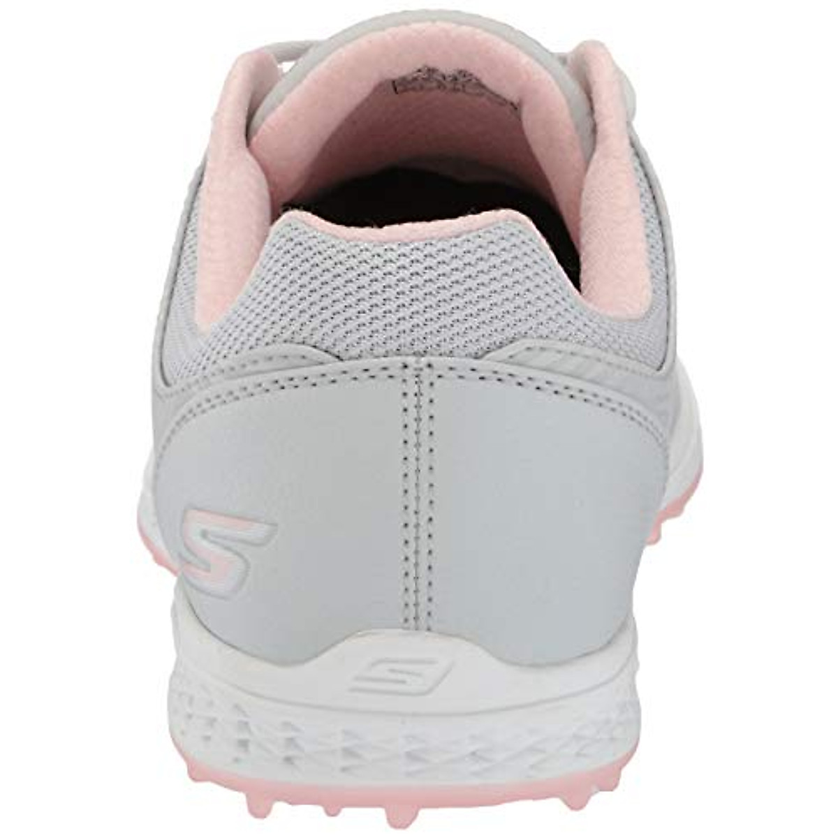 Skechers womens Pivot Spikeless Golf Shoe, Light Gray/Pink, 8.5 US