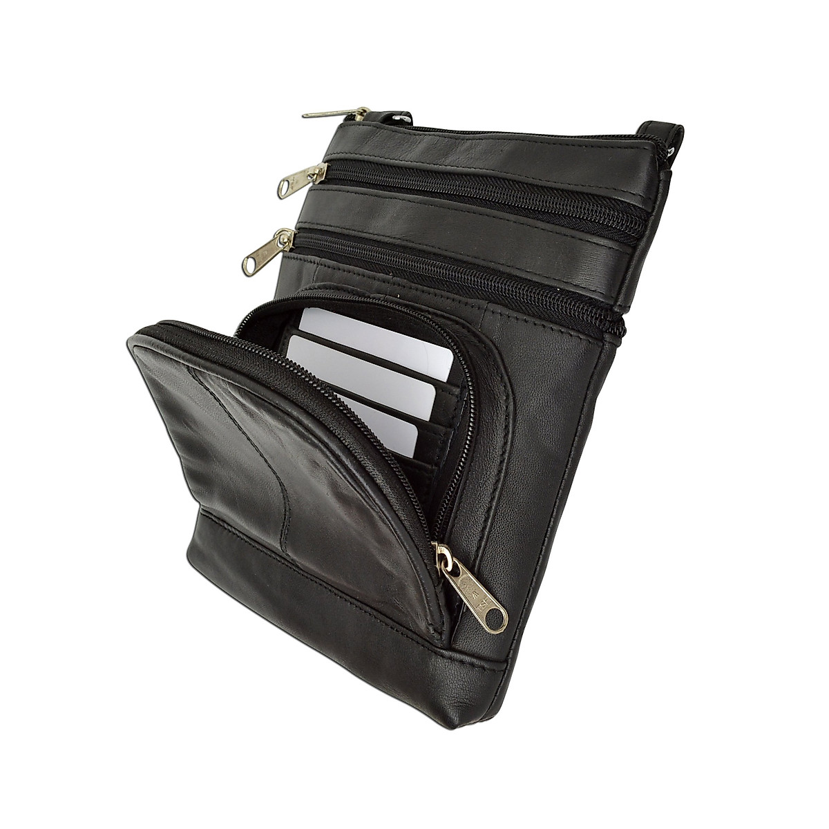 MARSHAL Unisex Cross Body Genuine Leather Bag Wallet