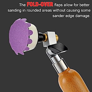 MAXMAN Sanding Discs 2 Inch 80Pcs, Wet Dry Hook and Loop Flex Edge Sand Paper, Sandpaper Assortment Grit 80 120 150 240 320 400 600 800, Wavy Sand Paper for Drill and Bowl Sanders, Edge Sanding Tools