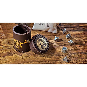 Q Workshop Metal Mythical 7 Polyhedral Ornamented Dice Set