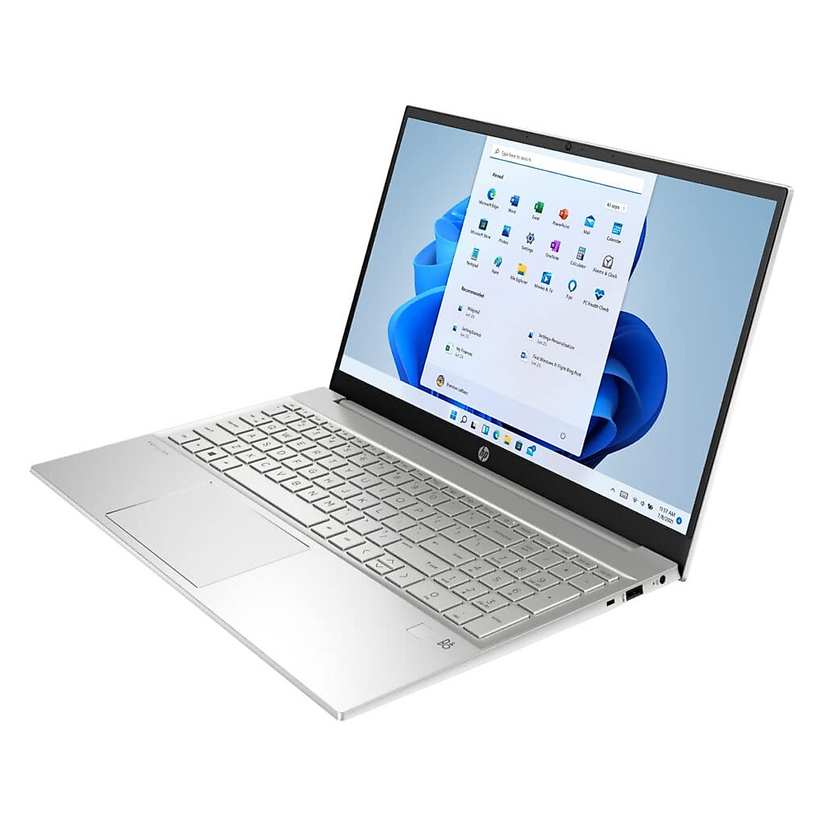 Newest HP Pavilion 15 Laptop, 15.6” Full HD Display, Intel Core i7-1165G7 Processor, Backlit Keyboard, Fingerprint Reader, Wi-Fi 6, Natural Silver (32GB RAM | 1TB SSD, Windows 11 Home)