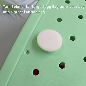 PIAOLGYI Yarn Spinner for Large Bogg Bag,Yarn Holder for Crochet Knitting Project Bag(White)
