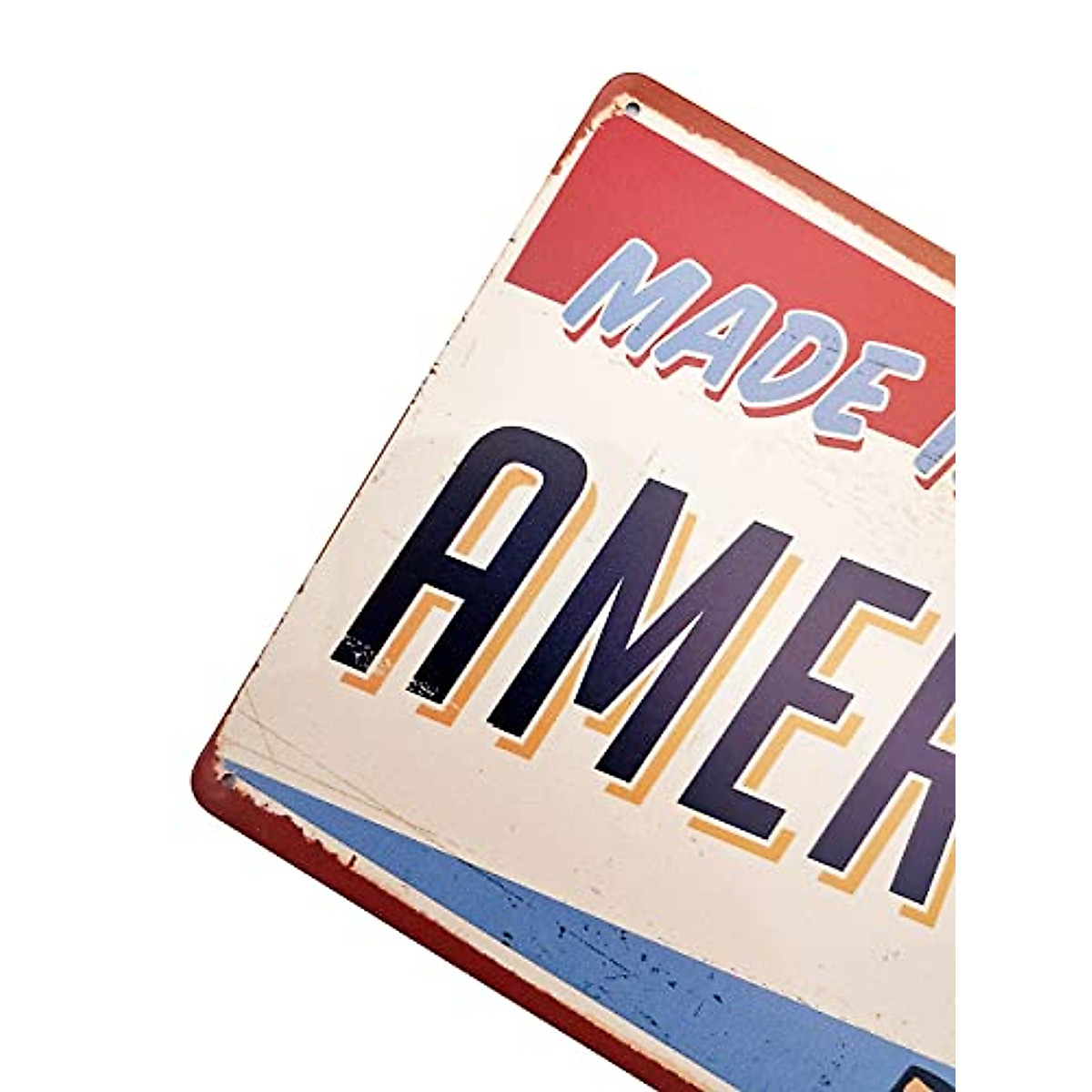 ERLOOD Made in America Retro Metal Vintage Tin Sign 12 x 8