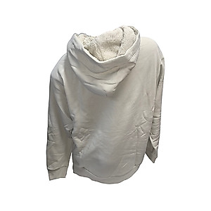 Victoria's Secret Pink Everyday Campus Pullover Sherpa Sweatshirt Hoodie Color Ivory Size X-Large New