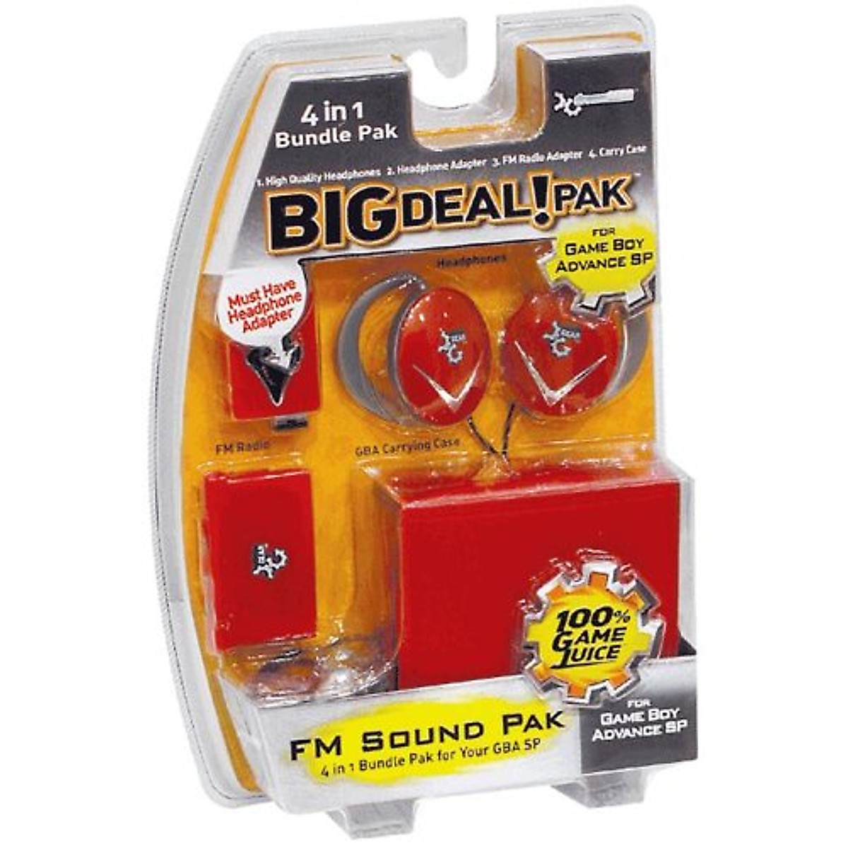 DREAMGEAR GBA SP Big Deal 4-in-1 Bundle Pak - Flame Red
