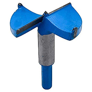 TOOLSTAR Forstner Drill Bits, Boring Carbide Drill Bits 60mm Blue Woodworking Hole Saw Power Rotary Cutting Tool for Wood Plastic Plywood （Pack of 1）