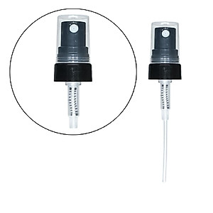 GlassBottleOutlet (Pack of 108) 1 oz. Clear Boston Round with Black Fine-Mist Sprayer