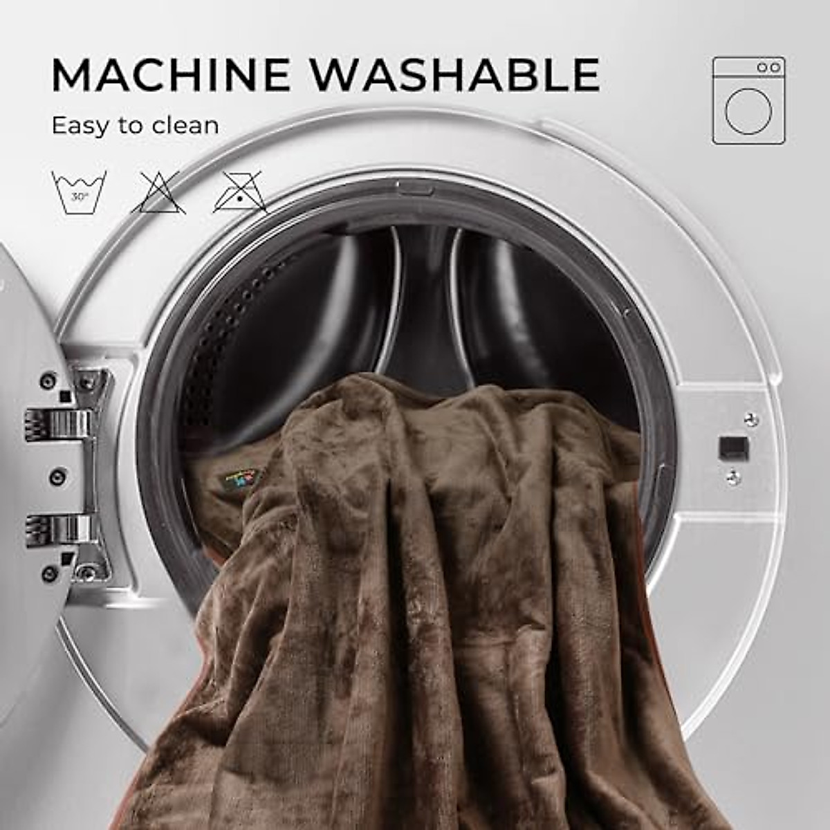 Luciphia Waterproof Blanket for Large Dogs Liquid Proof Furniture Protector Washable Pet Reversible Bed Cover for Couch Soft Sherpa Fleece Cat Blanket Coffee+White X-Large（85" x 57"）