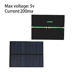 2Pcs Mini Solar Panels for Solar Power, 5V 200mA Mini Solar Panel Kit DIY Electric Toy Photovoltaic Cells Solar Epoxy Cell Charger 4.29"*3.27"(109mm*83mm)