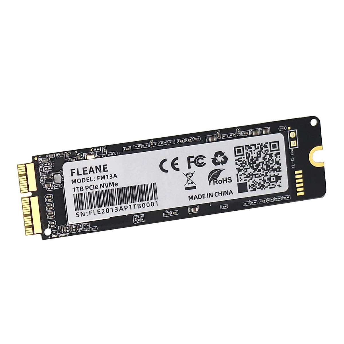 FLEANE FM13A 512GB PCIe NVMe SSD with DIY Tools for MacBook Air A1465 A1466 (Mid 2013-Mid 2017), MacBook Pro Retina A1398 A1502 (Late 2013-Mid 2015), iMac A1418 A1419 (Late 2013-Mid 2017)