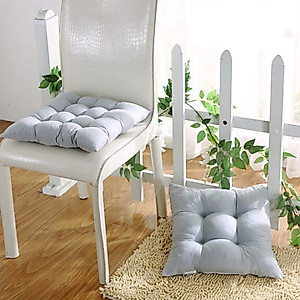 Backbayia 2 Pieces Square Seat Cushions Pillow Chair Pads for Car, Home, Office