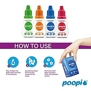 Poopi Drops - Before you go - Toilet Drops - Deodorizer odor eliminator - Toilet freshener - Say Goodbye to bad odors with Poopi toilet odor eliminator (Single, X-Treme)