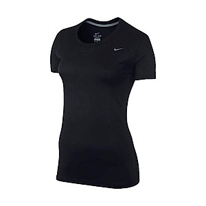 Nike Women's Legend Short Sleeve Shirt (Large, Black)