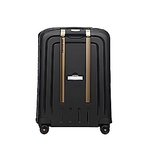 SAMSONITE S'Cure DLX Spinner 55, 2.9 KG Hand Luggage, 55 cm, 34 liters, Black (Black/Gold Deluscious)