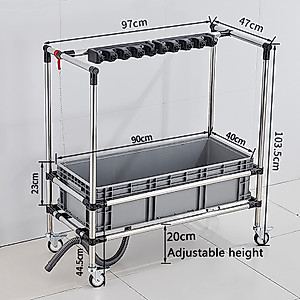 Mop Storage Racks Cleaning Tool Tower Mop Holder Umbrella Stand,Broom and Mop Holder Put Wet Mops Movable Commercial Mop Rack,for Garden Garage Schools, Hospitals, Factories, Hotels,Property Compa