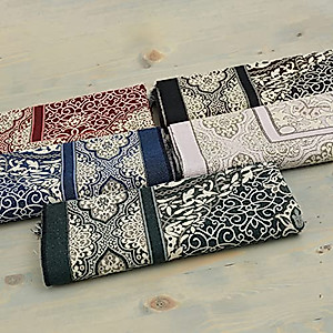 SAQENZA Muslim Prayer Rug Double Sided - Prayer Mat 3 Pieces Set - Gift Kufi Hat - Gift Prayer Beads ( 99 ) - Muslim Gifts for Men , Women and Kids ( Black )