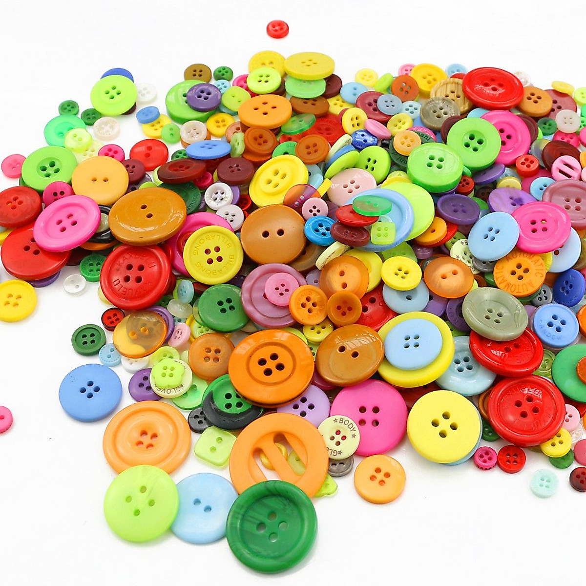 800 Pcs Assorted Sizes Resin Buttons,Round Craft Buttons for Sewing DIY Crafts,Children's Manual Button Painting