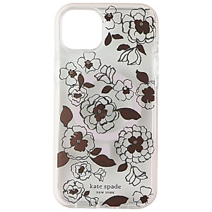 Kate Spade New York Defensive Hardshell Case Compatible with MagSafe for Apple iPhone 14 Plus - Gold Floral [KSIPH-240-GFL]