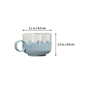 Clear Coffee Mug 4pcs Unbreakable Drinking Cups Glasses Wheat Straw Fiber Reusable Cups Mug Tumbler for Coffee Tea Water Milk Beverage(Random Colors)