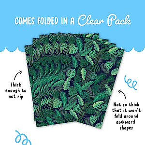 CENTRAL 23 Wrapping Paper (x6) Sheets - Green Leaves and Plants - Eco Gift Wrap for Men and Women - Recyclable - Trendy Design for Girls - For Birthdays