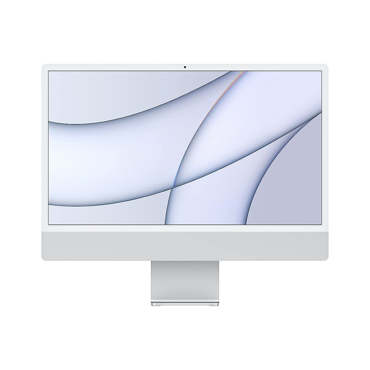 2021 Apple iMac (24-inch, Apple M1 chip with 8‑core CPU and 8‑core GPU, 8GB RAM, 256GB) - Silver (Renewed)