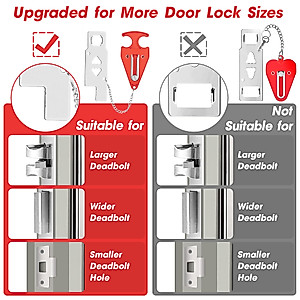 AceMining Upgraded Portable Door Lock & Black Door Stop Alarm