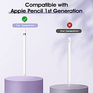 TiMOVO Holder Case Fit Apple Pencil 1st Generation, Retractable Tip Cap Protective Pencil Sleeve Cover with Sturdy Clip for Apple Pencil 1st Gen - Taro Purple