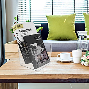 MAGICLULU Storage Bins Clear Book Storage Organizer Box DVD/CD Storage Box Clear DVD Holder Case Open Front Stackable Storage Container Shelf Organizer Bin for Video Games Books Home Office