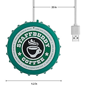 REDIVA Coffee Mug Warmer,Electric Beverage Warmers for Heating Coffee, Beverage, Milk, Tea and Hot Chocolate, Great for Home Decor, House Warming Gift, Gadget Gift. (Green)