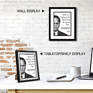 Homazing The Office Gifts - Dwight Schrute Poster with Frame 8x10 - Funny Wall Art for Office, Apartment, Funy Decor for Men Women Colleagues Coworkers The Office Fans