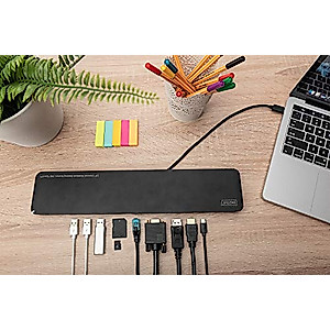 Digitus 14" Universal Notebook Docking Station, USB-C 3X Video, 3X USB 3.0, 2X USB-C, 2X USB 2.0, RJ45