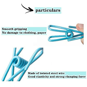 30Pack Chip Clips, 2 Inch, Vibrant Colors, Utility Steel PVC-Coated Clips，Food - Paper Holder, Clothesline Clip for Laundry Hanging, Kitchen Bags, Multipurpose Clothes Pins