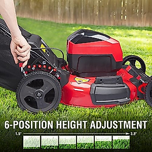 PowerSmart 80V MAX 21" Cordless Lawn Mower, 3-in-1 Brushless Electric Lawn Mower with 6.0Ah Lithium-ion Battery & Charger (DB2821)