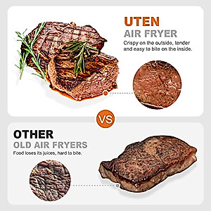 Air Fryer, Uten 5.8QT Oilless Oven, 2023 New Upgrade Air fryers Electric Oilless Cooking with LED Digital Touchscreen, 7 Presets Healthy Low Fat Cooking, Temperature&Time Adjustable, Nonstick Basket