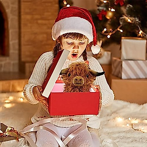 Erweicet Scottish Highland Cow Stuffed Animal 9 Inch Highland Cow Doll Highland Cow Plush Cute Soft Toy for Babys Kids Girls Boys Adults Birthday Gifts Home Decoration