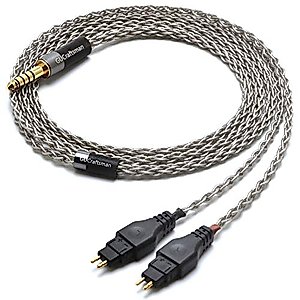GUCraftsman 6N Single Crystal Silver Upgrade Headphones Cable 4.4mm/2.5mm/4Pin XLR Balance Headphone Upgrade Cables for SENNHEISER HD600 HD650 HD660S HD660S2(6.35mm Plug)