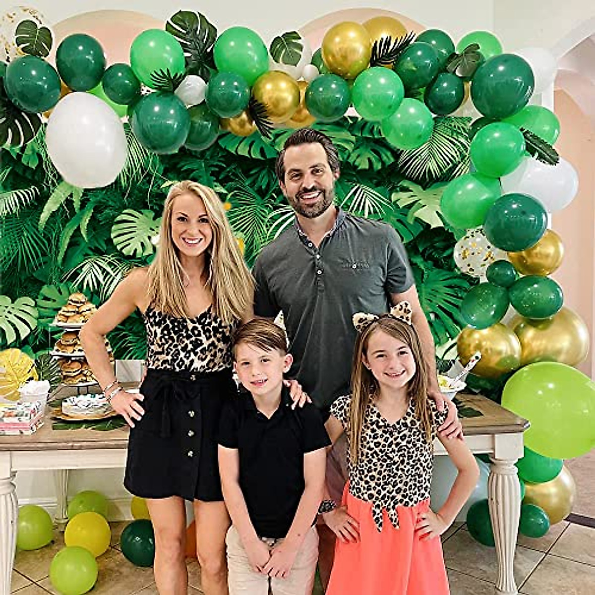 Tropical Palm Leaves Photography Backdrop for Picture 7x5FT Summer Jungle Safari Plants Photo Background Hawaiian Luau Party Decor Banner Baby Shower Birthday Party Supplies (84x60 inch)