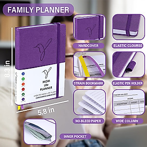 SIMPOR Home Planner, Monthly Financial Planner Organizer Budget Book with Expense Tracker, Work from Home Planner, Meal Planner, Family Organizer, Undated Planner 12 Months Schedule