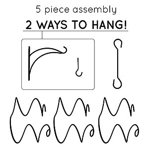 Oenophilia Climbing Tendril Hanging Wine Rack - 6 Bottle, Metal, Ceiling or Wall Mounted Wine Rack Connector Designs for Premium Wine Storage