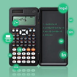 991CNX f(x) Engineering Scientific Calculator, with handwriting board, accounting and financial management, CPA exam, multi-functional scientific calculator for college and high school students,Black