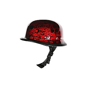 Colorful Baseball German Novelty Cap, Skull Graveyard Novelty Skull Headgear (as1, Alpha, x_l, Burgundy red) (Burgundy Red, Large)