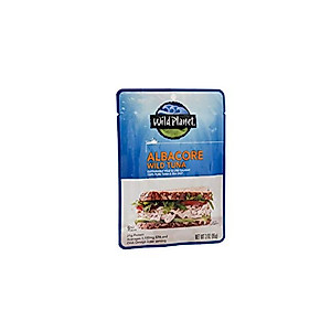Wild Planet Wild Albacore Tuna, Sea Salt, Sustainably Wild-Caught, Kosher, Gluten Free, Keto and Paleo, 3rd Party Mercury Tested, 3 Ounce Pouch (Pack of 1)