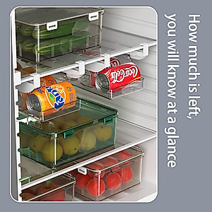 KAYKAI Hanging Soda Can Organizer for Refrigerator,Pop Can Dispenser Drink Holder for Refrigerator,Soda Can Dispenser Beverage Holder for Refrigerator Space Save