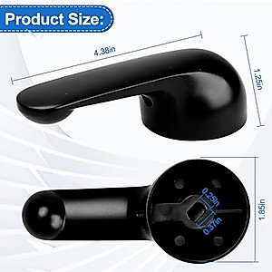 H79 Faucet Handle Compatible with Delta Tub & Shower Single Metal Lever Handle, Black Shower Handle Replacement for Delta 1300/1400 Series Tub Faucet, Shower Replacement Parts with Screw & Wrench