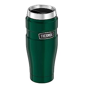 THERMOS Stainless King Vacuum-Insulated Travel Tumbler, 16 Ounce, Pine Green
