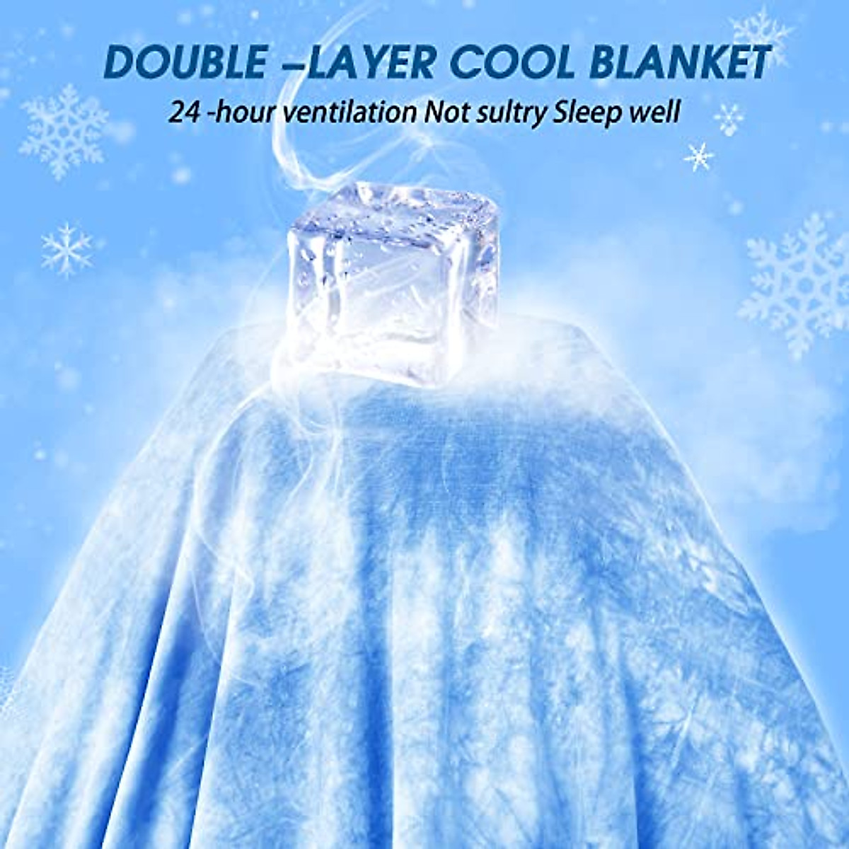 inhand Cooling Blanket Queen Size, Summer Blankets for Hot Sleepers & Night Sweat, Thin Blanket Cold Cool Lightweight Cooling Blanket for Couch Bed, Light Blanket for All Season Use