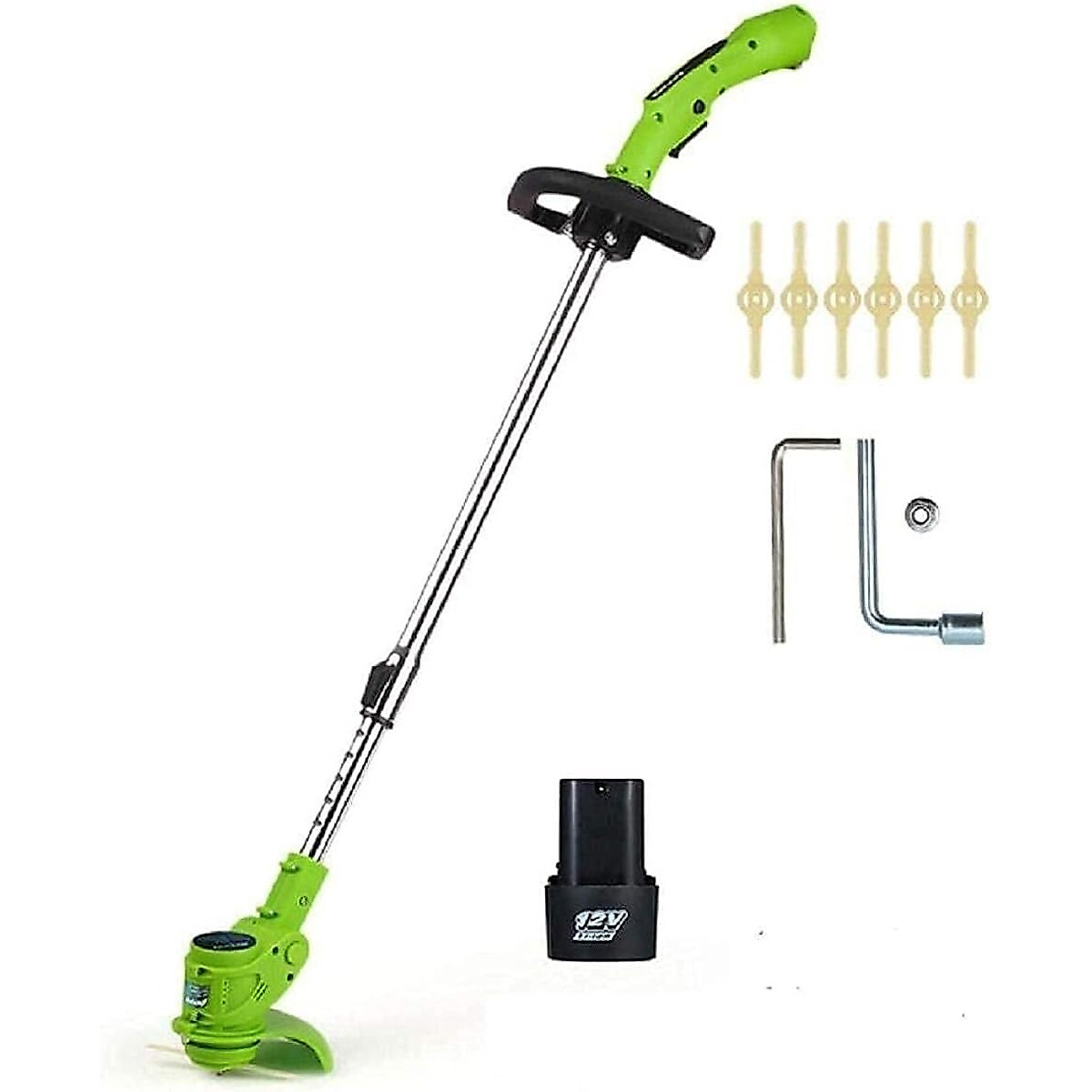 Handheld Cordless Grass Trimmer 12V/24V Adjustable Electric Lawn Mower Garden Pruning Cutter Power Garden Tools-12V-1 Battery